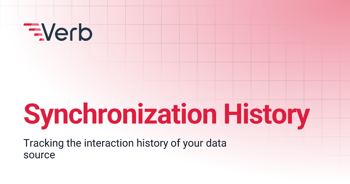 Synchronization History | Verb Data