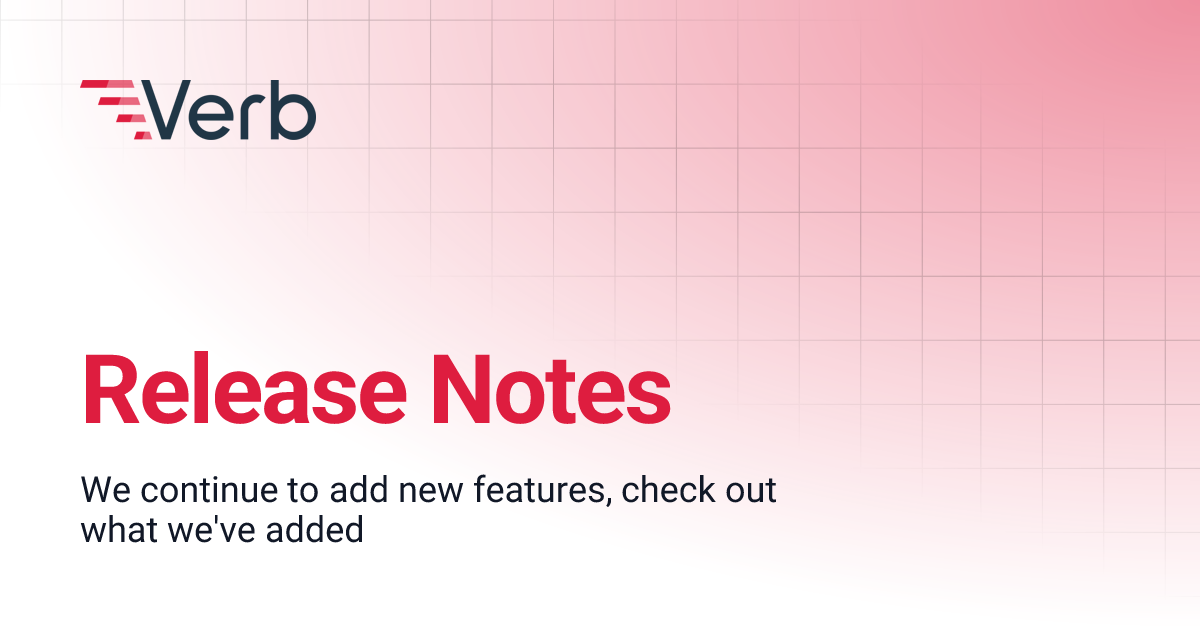Release Notes | Verb Data