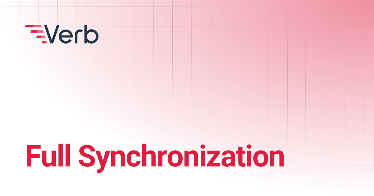 Full Synchronization | Verb Data